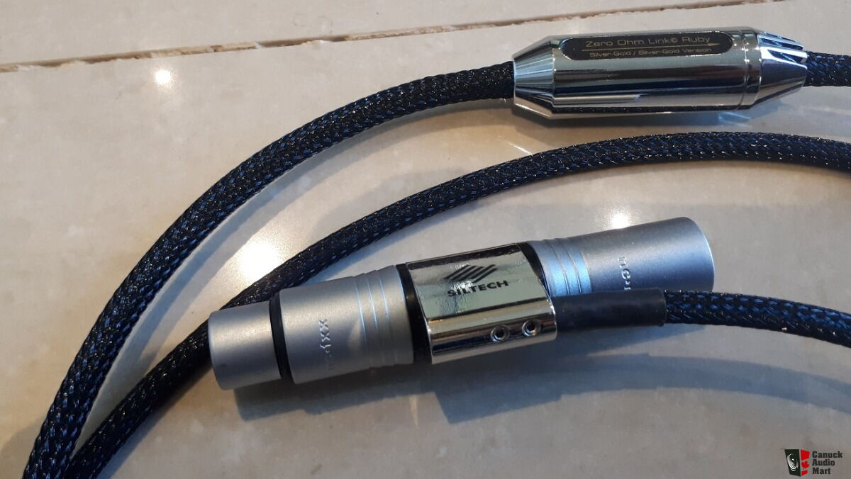 Siltech Zero Ohm Link XLR , Ruby Silver-Gold Version, 1 meter length ...