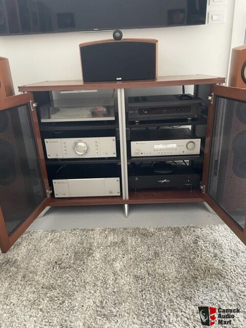Salamander Synergy Model 323 Twin-Width AV Cabinet In Dark Cherry With ...