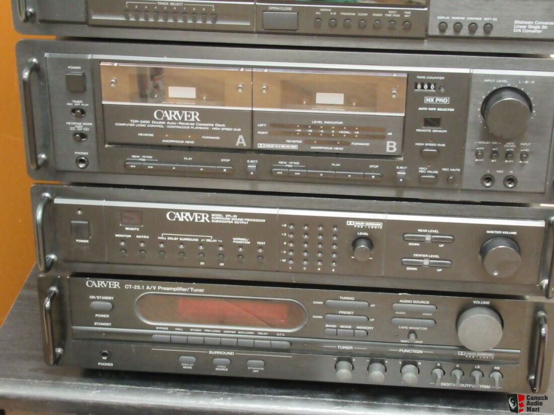 Carver Stereo Set CD Cassette Player Preamplifier Tuner Amplifier Photo ...