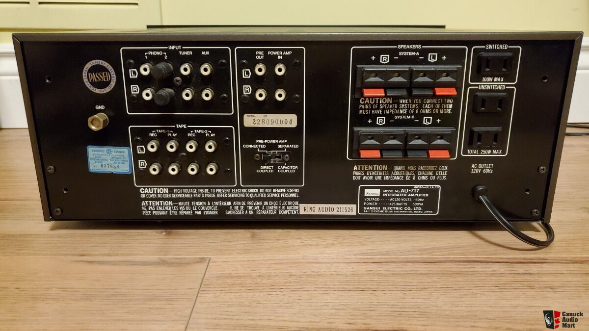 Rare. Mint. Sansui AU-717 dual mono integrated amplifier and TU-517 ...