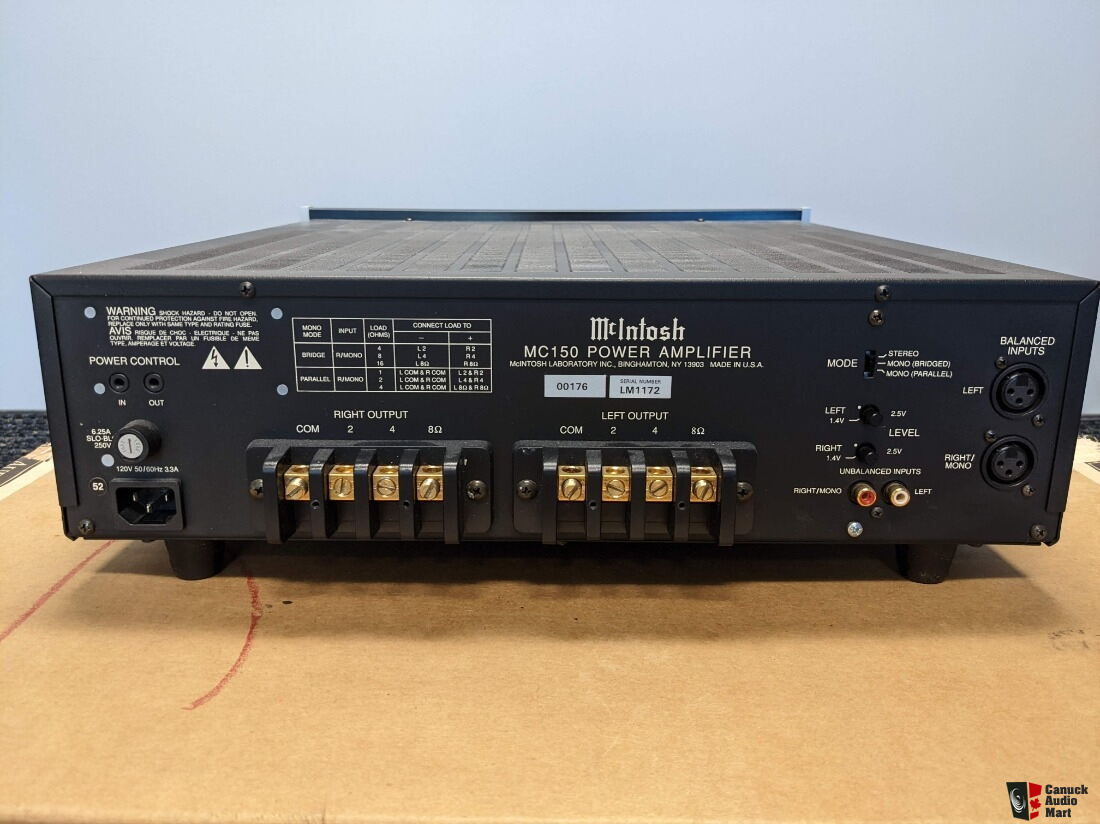McIntosh MC150 Power Amplifier Photo #4018774 - Canuck Audio Mart