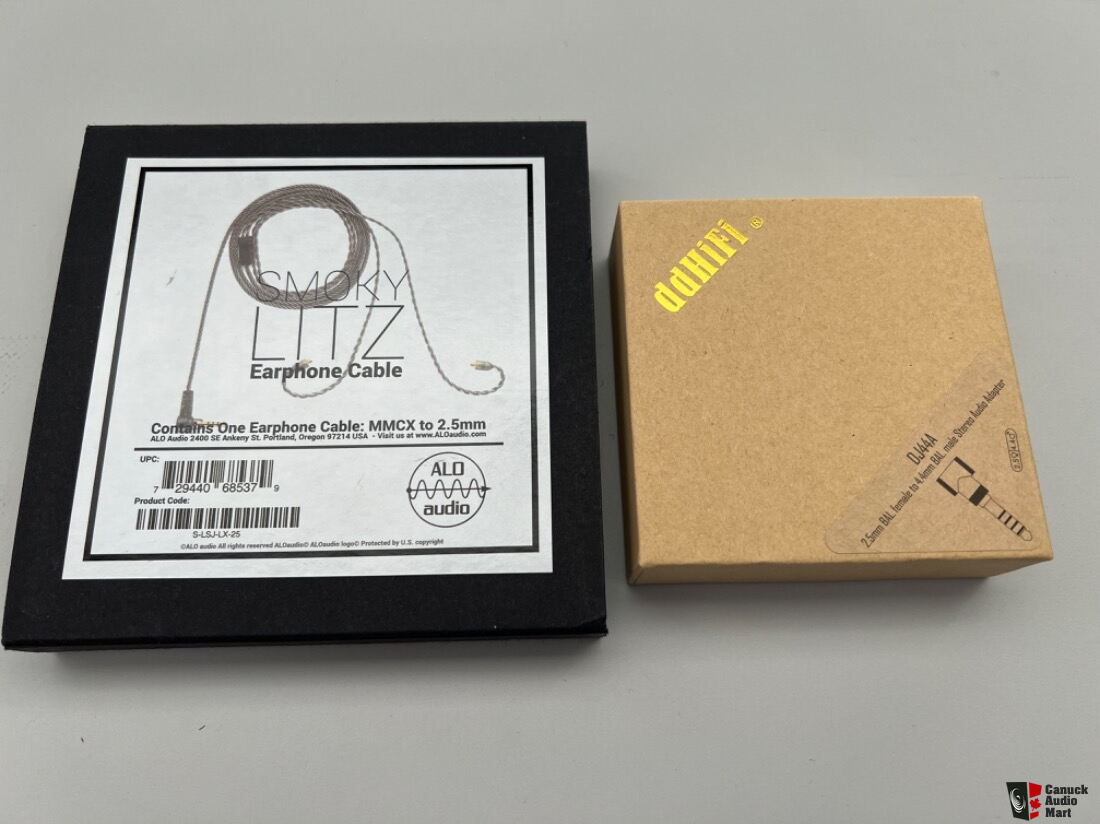 ALO Audio Smoky Litz MMCX to 2.5mm Balanced Cable + ddHifi 2.5mm to 4 ...