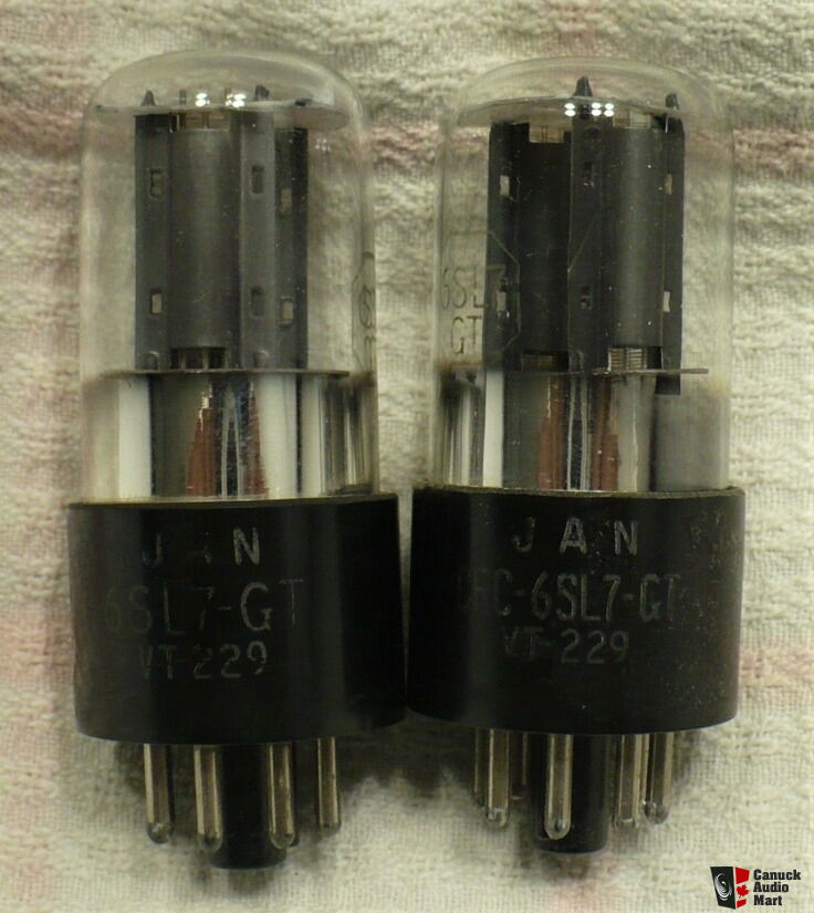1 Vintage Pair Of JAN RCA VT-229 6SL7GT Preamplifier Tubes Photo ...