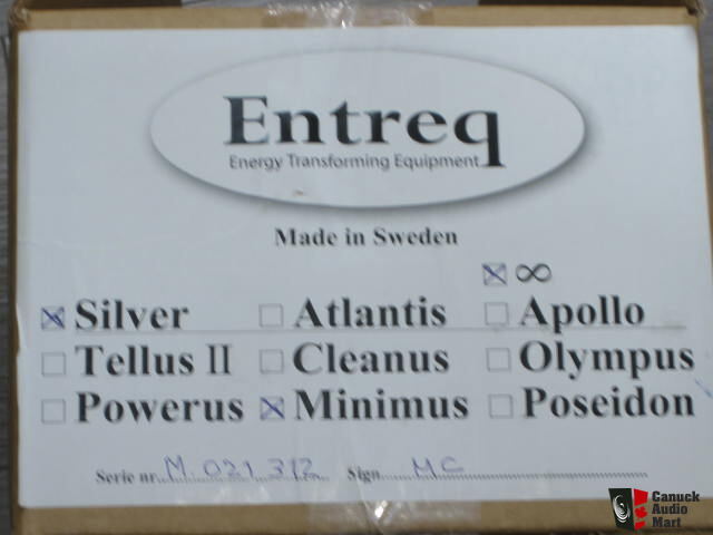 Entreq Silver Minimus Infinity Ground Box Made in Sweden For Sale ...