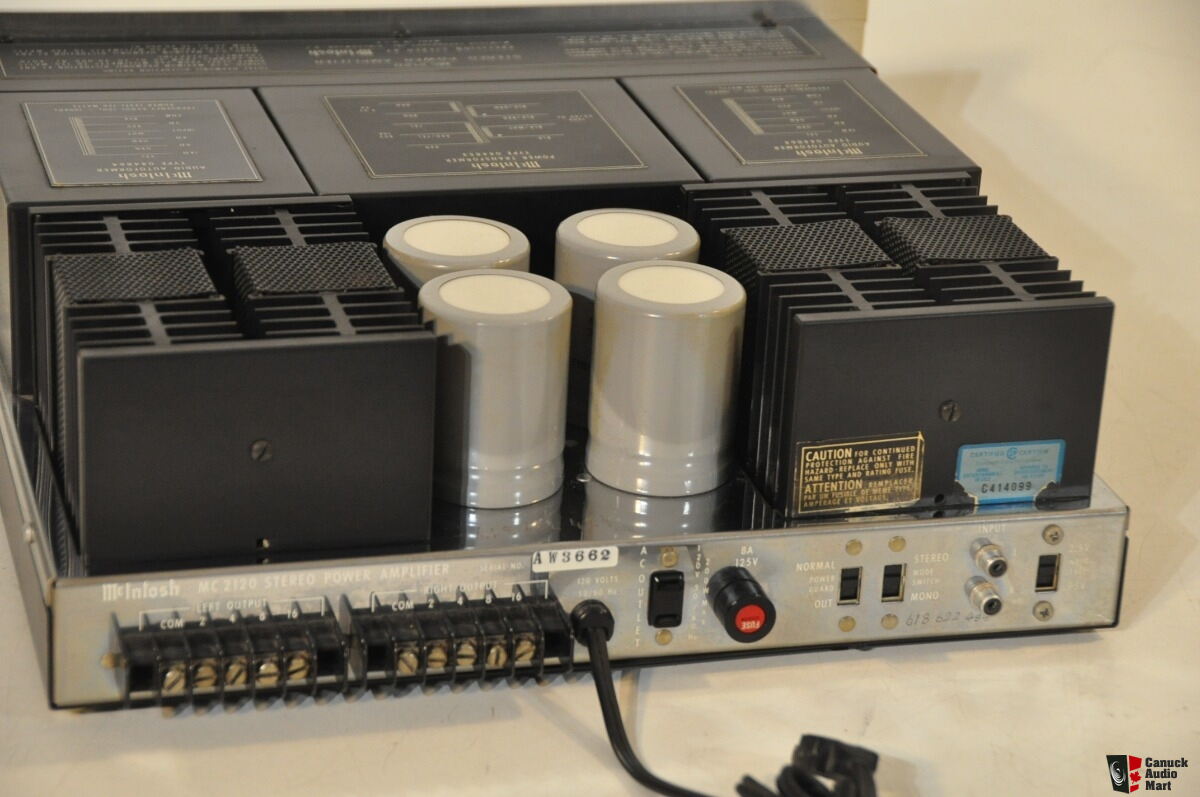 Excellent McIntosh MC2120 Power Amplifier + L52a Case - Recapped ...