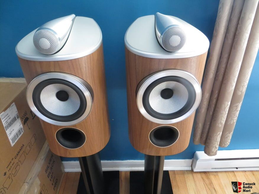 B&W 805d4 Bookshelf Speakers, bought on 12/23/2021, walnut. shipping ...