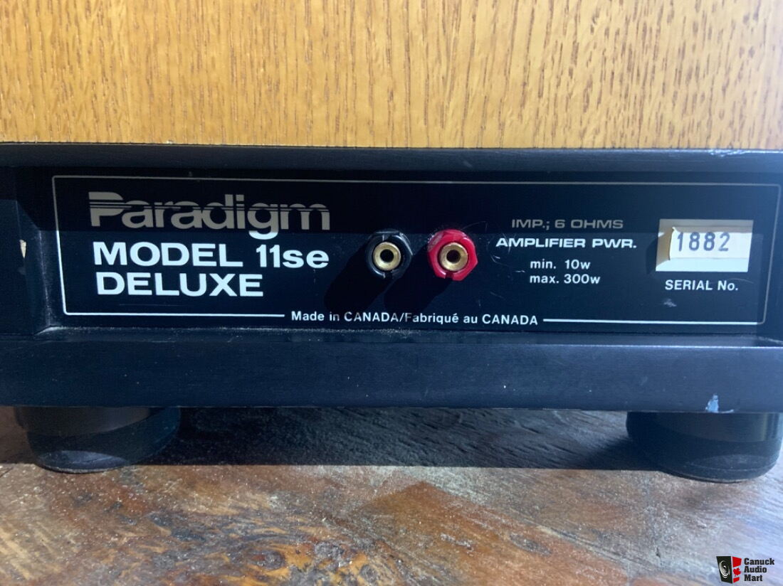 Vintage Paradigm model 11SE Deluxe (1980s) Photo #4059724 - Canuck ...