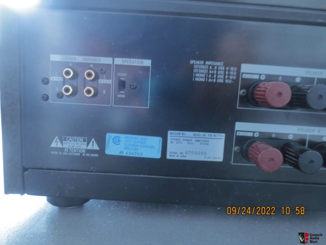 SONY TA-N 77 ES power amplifier & SONY TA-E 77 ESD preamplifier in very ...