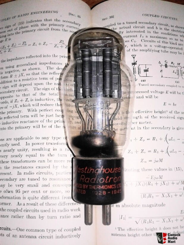 Westinghouse 2A3 Triode Output Tube (Single) Tests Very Good! For Sale ...