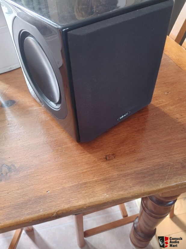 5 mirage nano prestige speakers in gloss black and mm6 sub Photo ...