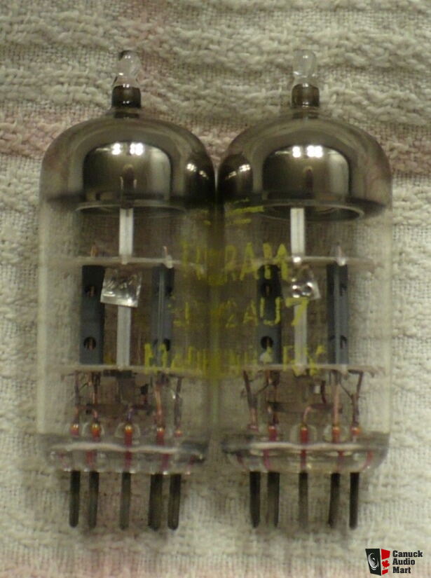 1 Vintage Pair Of Tungsram ECC82 12au7 Preamplifier Tubes Photo ...