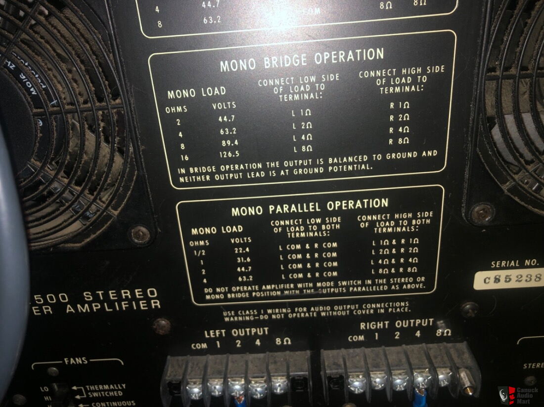 Mcintosh mc2500 Photo #4080741 - US Audio Mart
