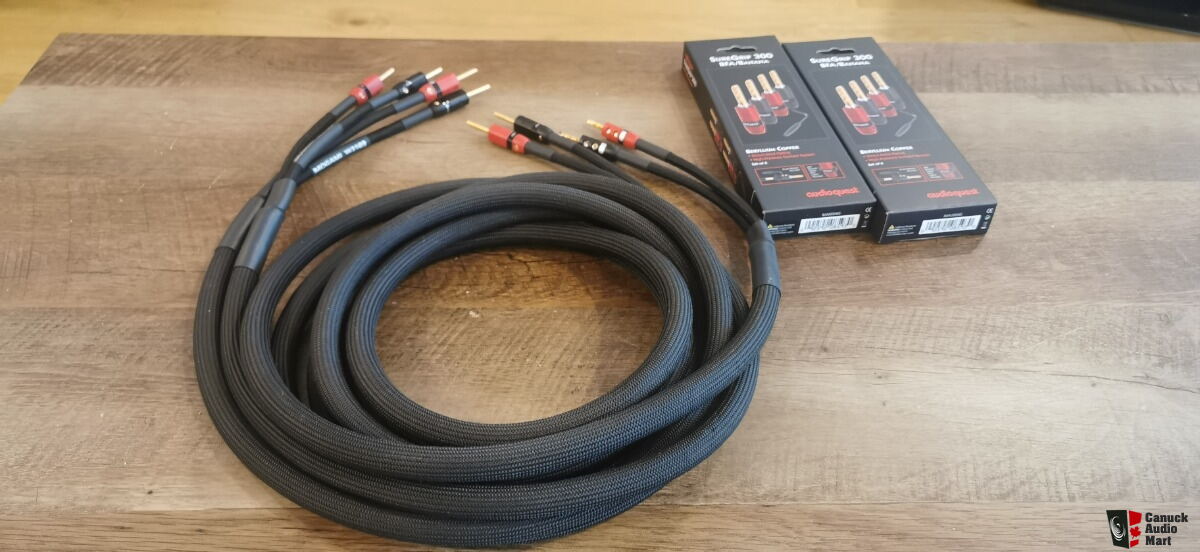 2 Mogami W3103 cables with Audioquest Banana Plugs SureGrip 300 BFA ...