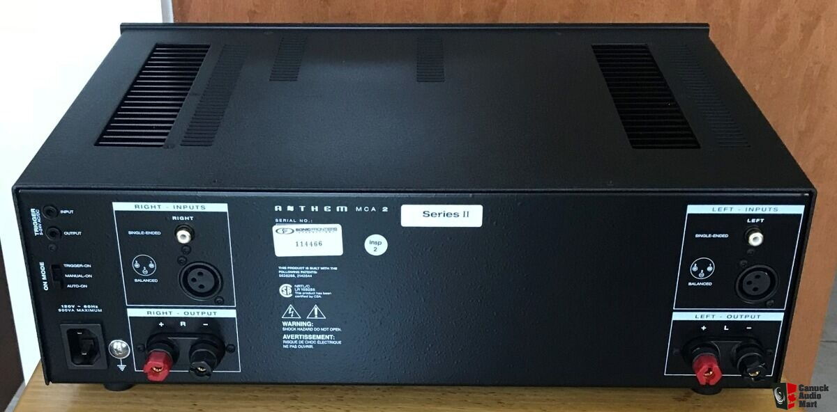 Anthem MCA Series 2 Stereo Amp 2x200 Watt Large Toroidal Transformer ...