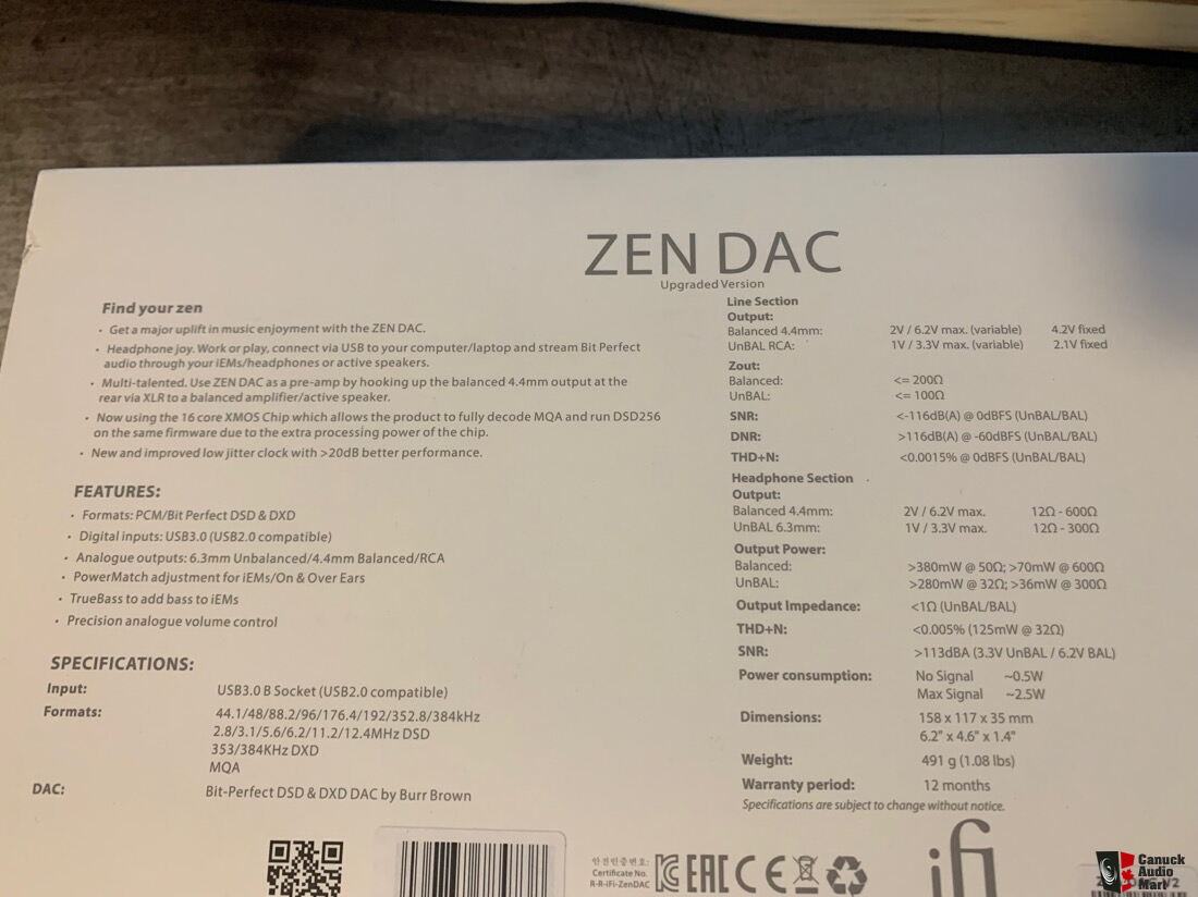 iFi ZEN DAC V2 Headphone DAC/Amp Photo #4111587 - Canuck Audio Mart