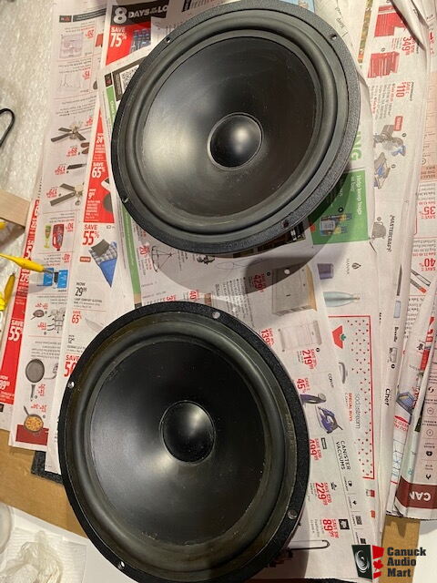 A pair of Vifa 8" woofers model P21W0-20 8 ohms made in Sweden For Sale ...