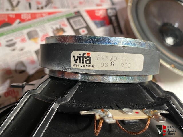 A pair of Vifa 8" woofers model P21W0-20 8 ohms made in Denmark Photo ...
