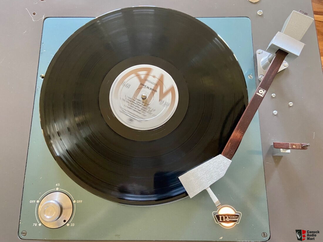 MCCURDY CH-12 broadcast turntable+ Microtrak 303 wooden tonearm Photo ...