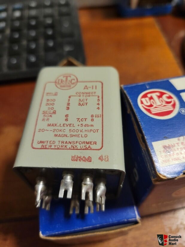 UTC A-11 step up transformer for MC cartridge, NOS pair Photo #4124525 ...
