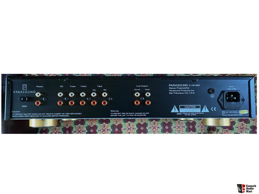 Parasound P/HP-850 STEREO Preamplifier Photo #4125395 - US Audio Mart