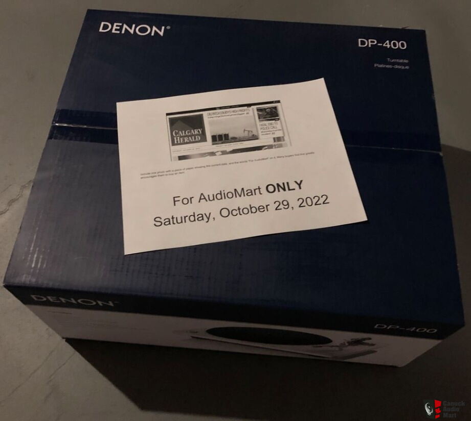 Denon DP-400 (White) Semi-Automatic Analog Turntable $500.00 Photo ...