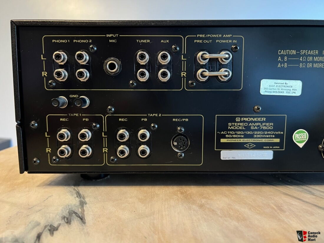 Refurbished 1976 Pioneer SA-7500 Integrated Amp 26.4lbs of hifi gold ...