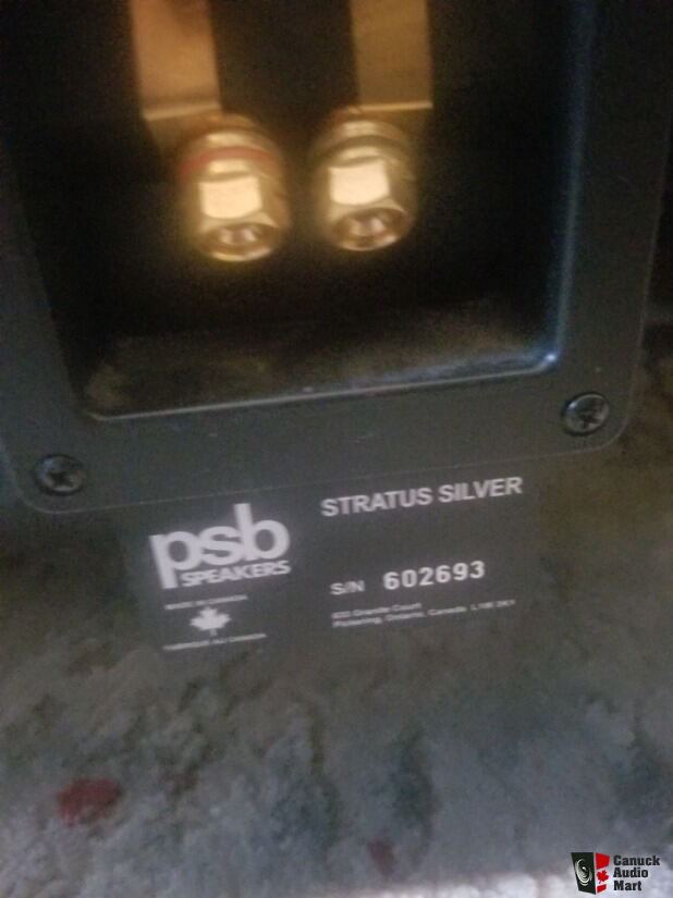PSB Stratus Silver Towers in Piano Black and Center Channel...SOLD to ...