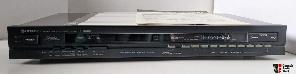 Hitachi FT-5500 Tuner. Near Mint Condition Original Instructions, Box ...