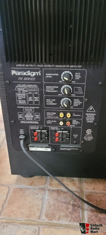 Paradigm PS-1200a Subwoofer. Excellent Condition Photo #4139322 - US ...