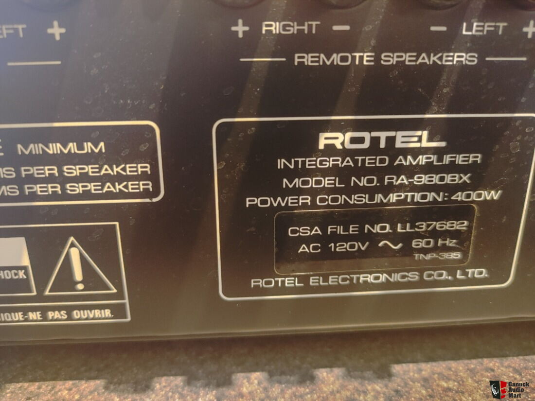 Rotel RA 980BX Integrated Amp - NICE Photo #4140161 - Canuck Audio Mart