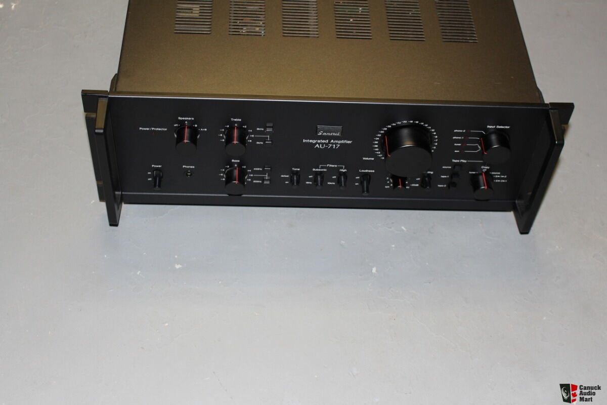 Vintage Sansui AU-717 Integrated Amplifier with Rack Handles Photo ...