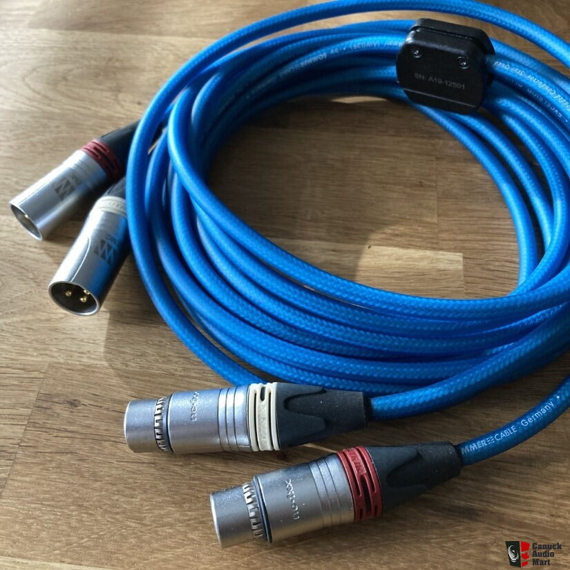 Sommer Excelsior Blue Water I/C XLR cables 3-meter pair For Sale ...