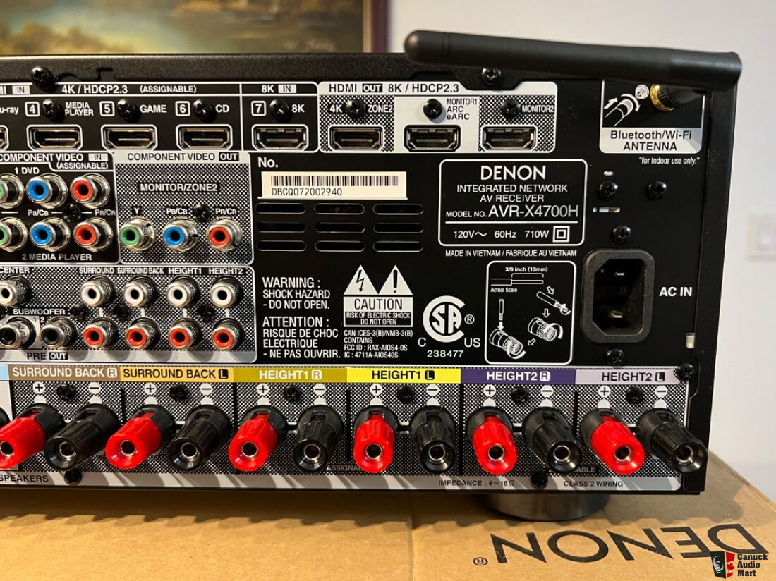 Denon AVR-X4700H 9.2 Channel 8K Ultra HD Network AV Receiver Photo ...