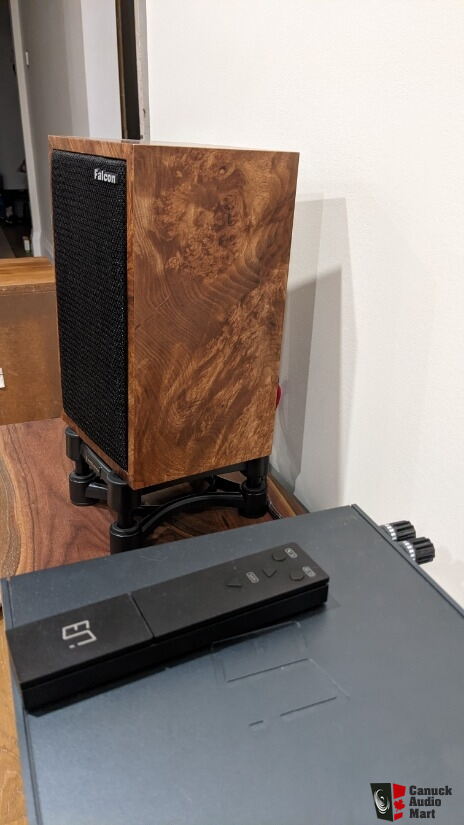 Falcon ls3/5a Gold Badge Walnut Burl Dealer Ad - Canuck Audio Mart