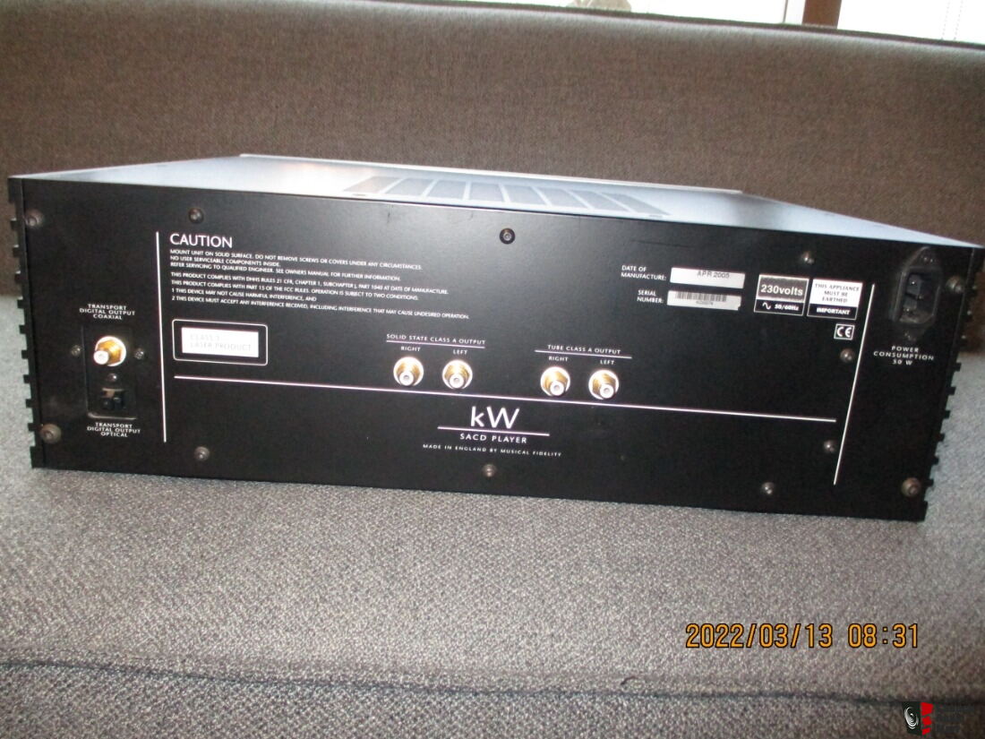 Musical Fidelity's KW SACD Player - 115-120 VAC configured Photo ...