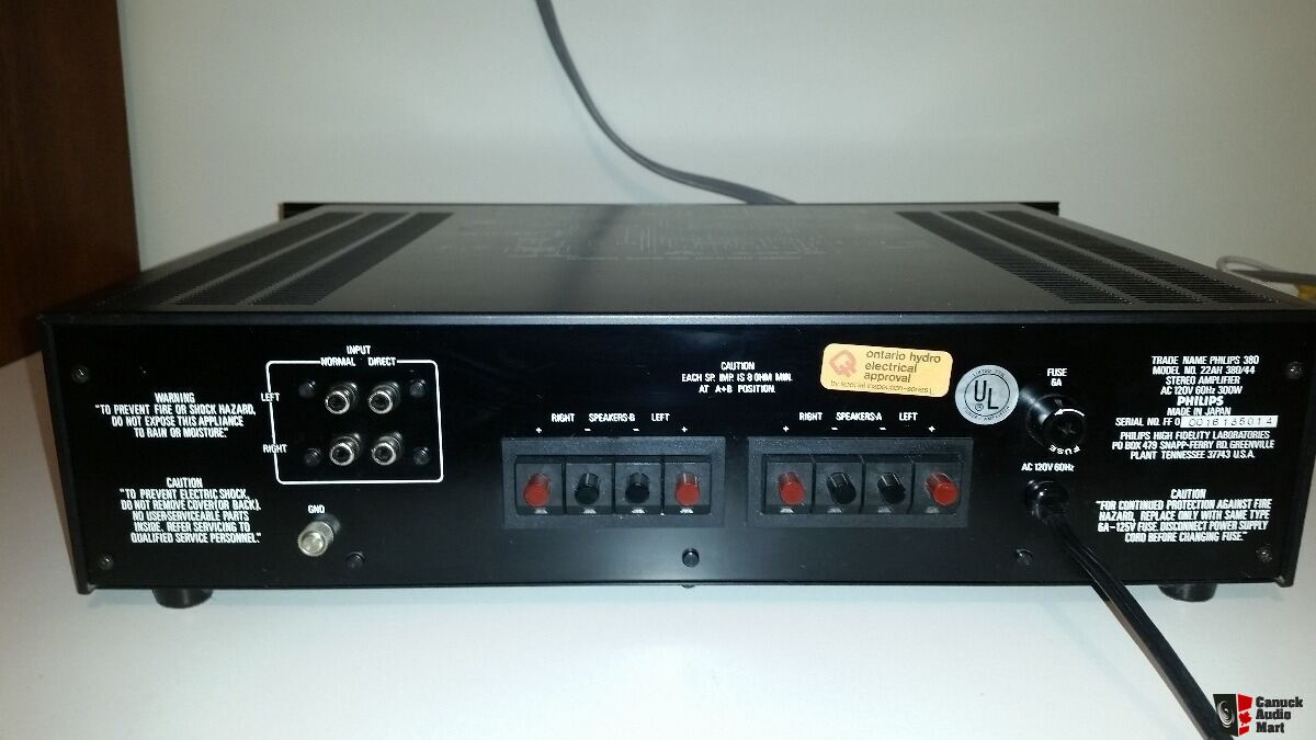 Philips DC POWER Amplifier AH-380 = SUPER RARE BLACK TULIP RANGE Photo ...