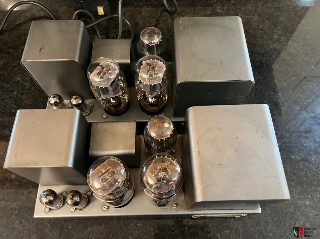Pair of Quad II tube amps with Genalex KT66 Mullard GV32 and Quad 22 ...