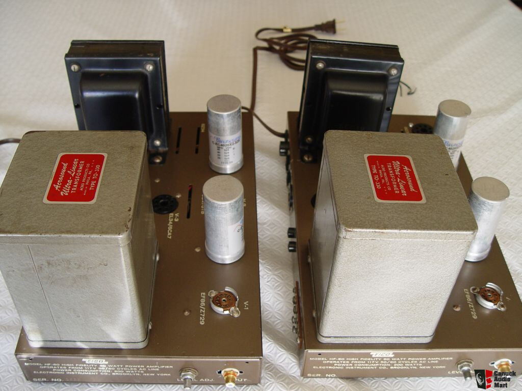 EICO HF-60 tube mono amplifiers 60WPC - completely rebuilt Photo ...