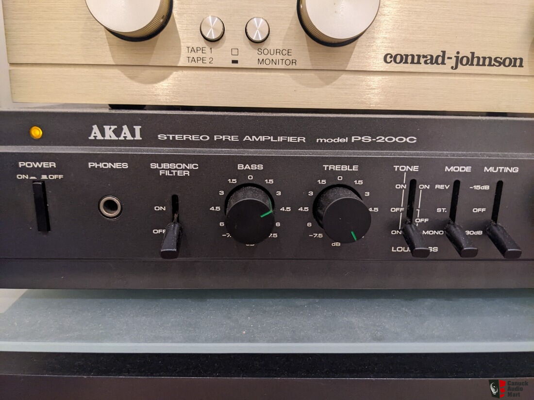 Super rare AKAI PS-200C amplifier power and PS-120M pre-amplifier Photo ...