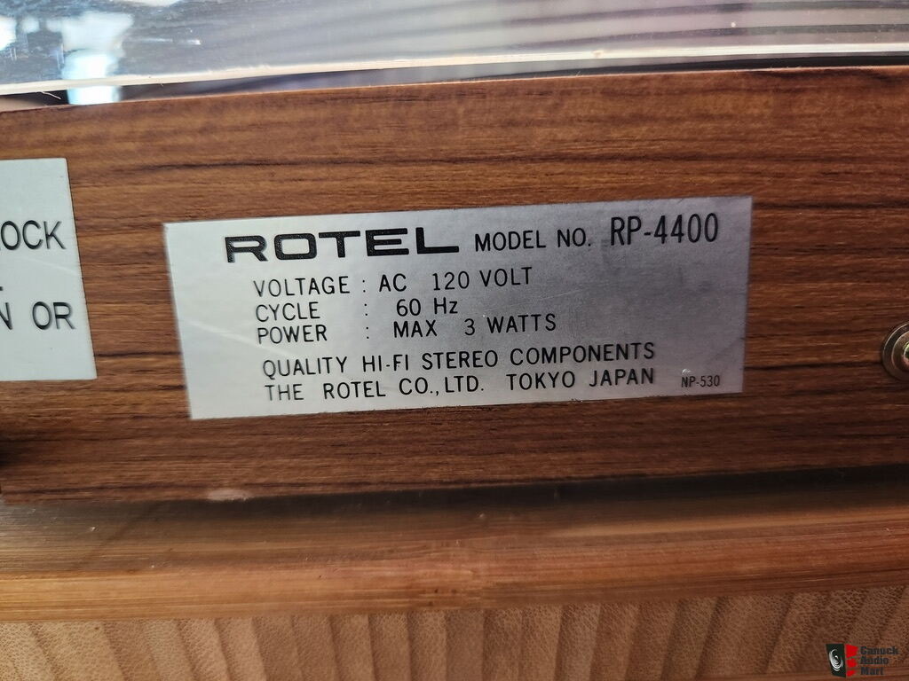 Rotel RP 4400 Vintage Turntable Photo #4199664 - Canuck Audio Mart