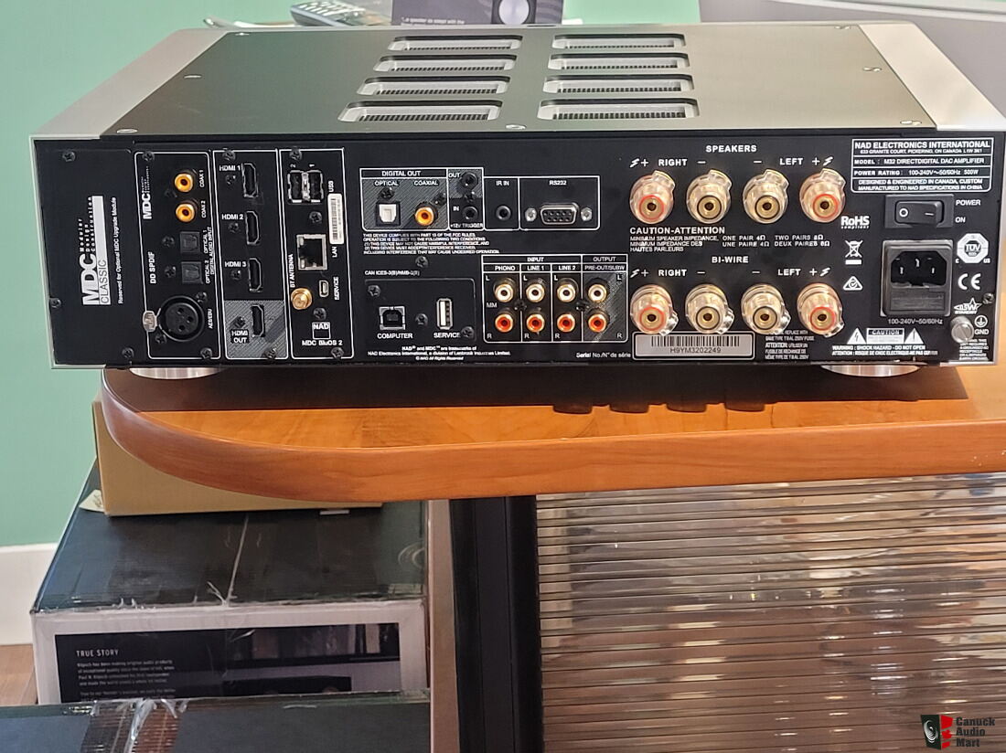 NAD M32 Int Amp, w/BluOS 2 & HDMI Modules: EXCELLENT Trade-In; 90 Day ...