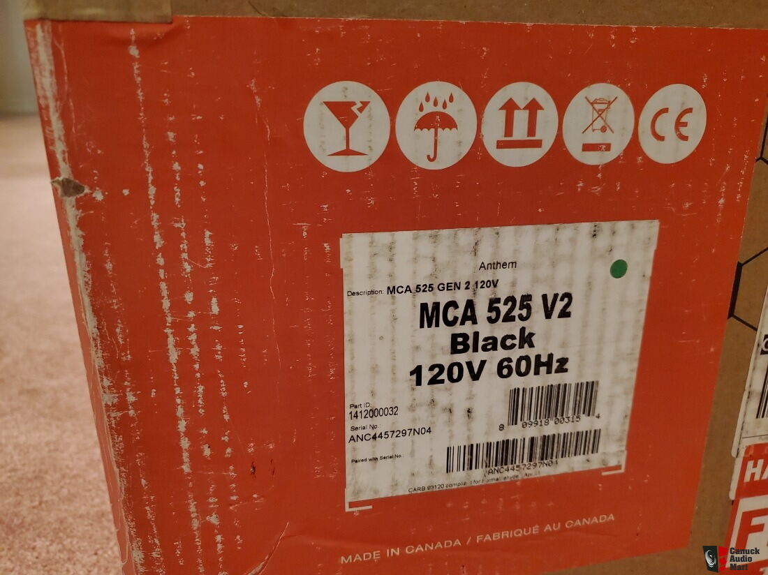 Anthem MCA525 Gen 2, 5 channel, 225 watts per channel, like new Photo ...