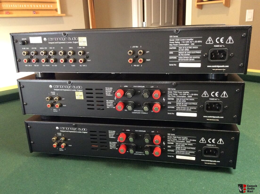 Cambridge Audio P500 PreAmp & (2) C500 Power Amps Photo #4233316 - US ...