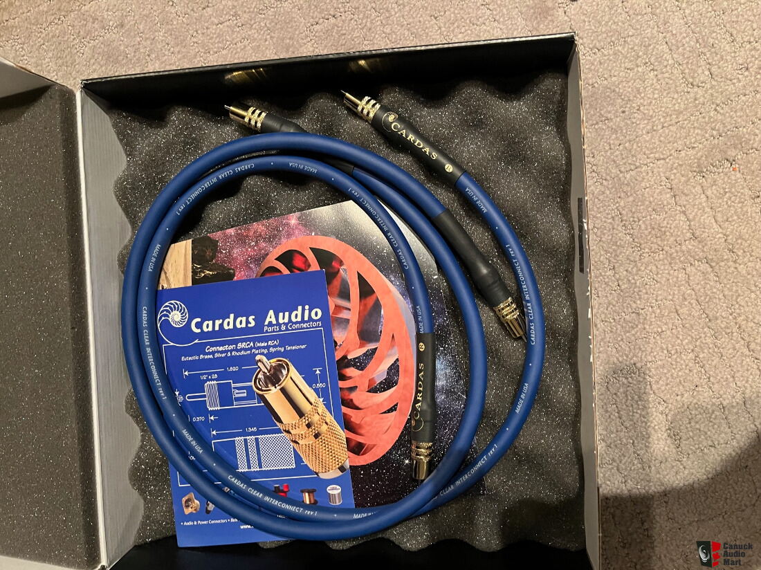 Pair of 1 m Cardas Clear Interconnects with RCA terminations NIB Photo ...