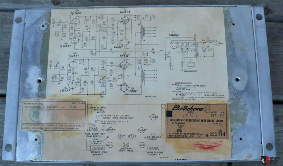 Electrohome SA-40 6V6 Stereo Tube Amplifier Rebuilt & Ready To Play ...