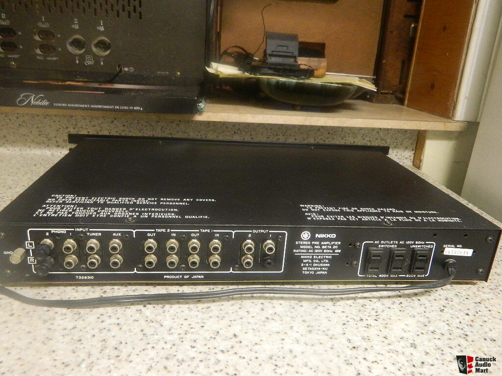Vintage Nikko Stereo Pre Amplifier Beta 20 Tested Working Photo ...