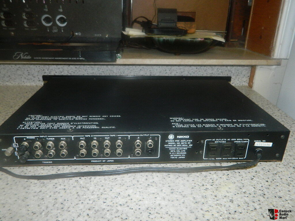 Vintage Nikko Stereo Pre Amplifier Beta 20 Tested Working Photo ...
