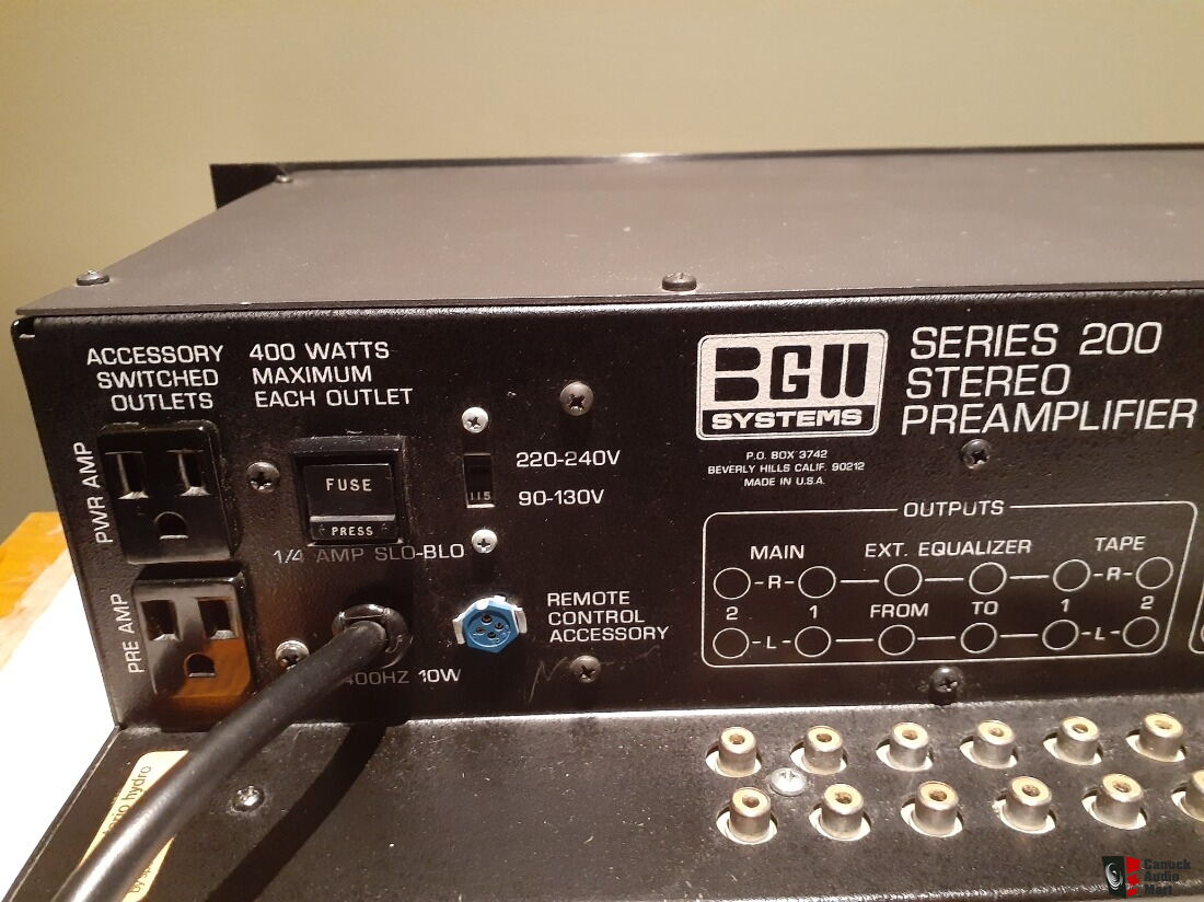 BGW Series 200 Stereo Preamplifier Photo #4259356 - US Audio Mart