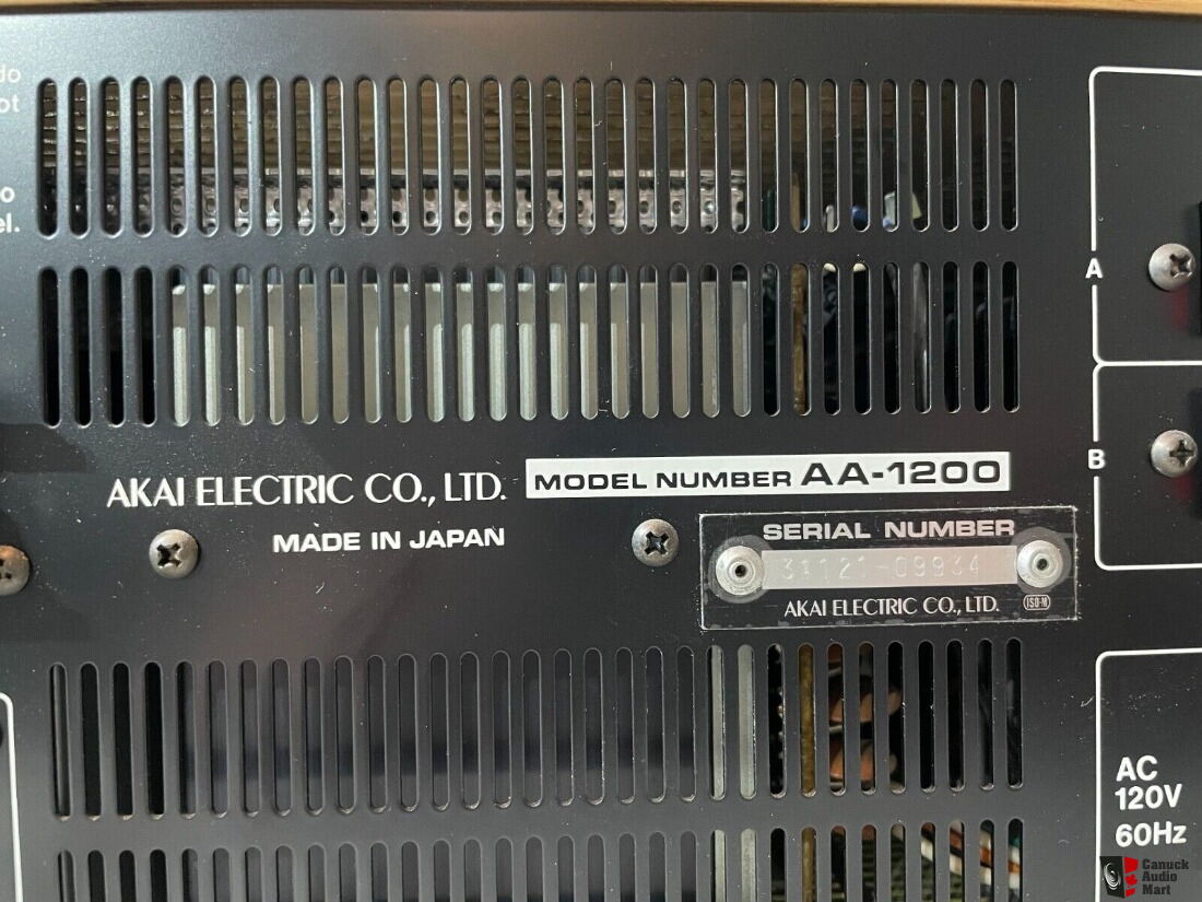 Reduced! TOTL AKAI AA-1200 Photo #4268032 - Canuck Audio Mart