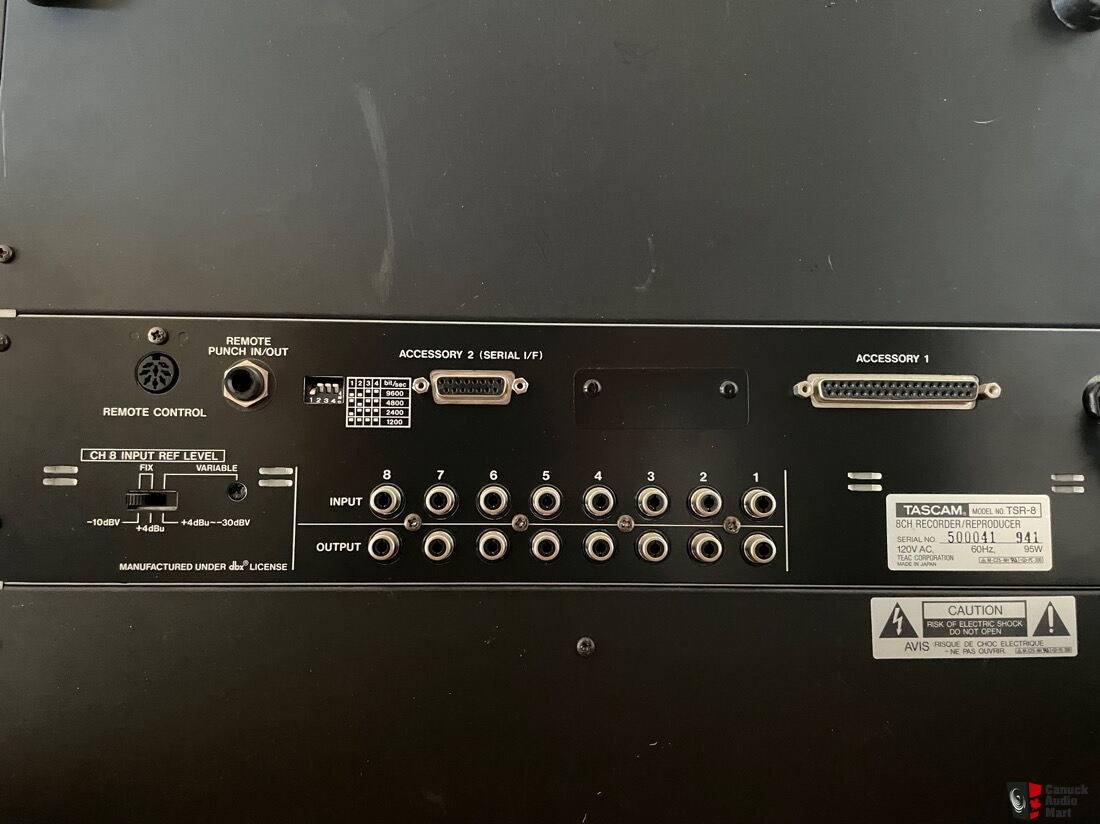 Tascam TSR-8 8 Channel Reel to Reel 1/2 Inch Recording Deck with Rare ...